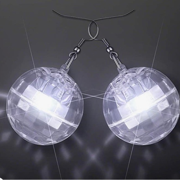 flashingblinkylights | Jewelry | Led Disco Ball Mirror Ball Earrings ...